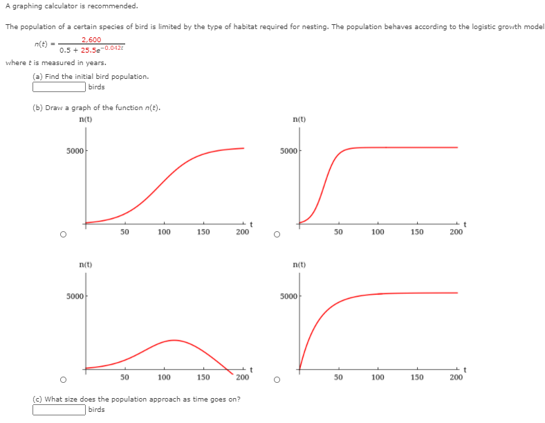 Solved A graphing calculator is recommended. The population | Chegg.com