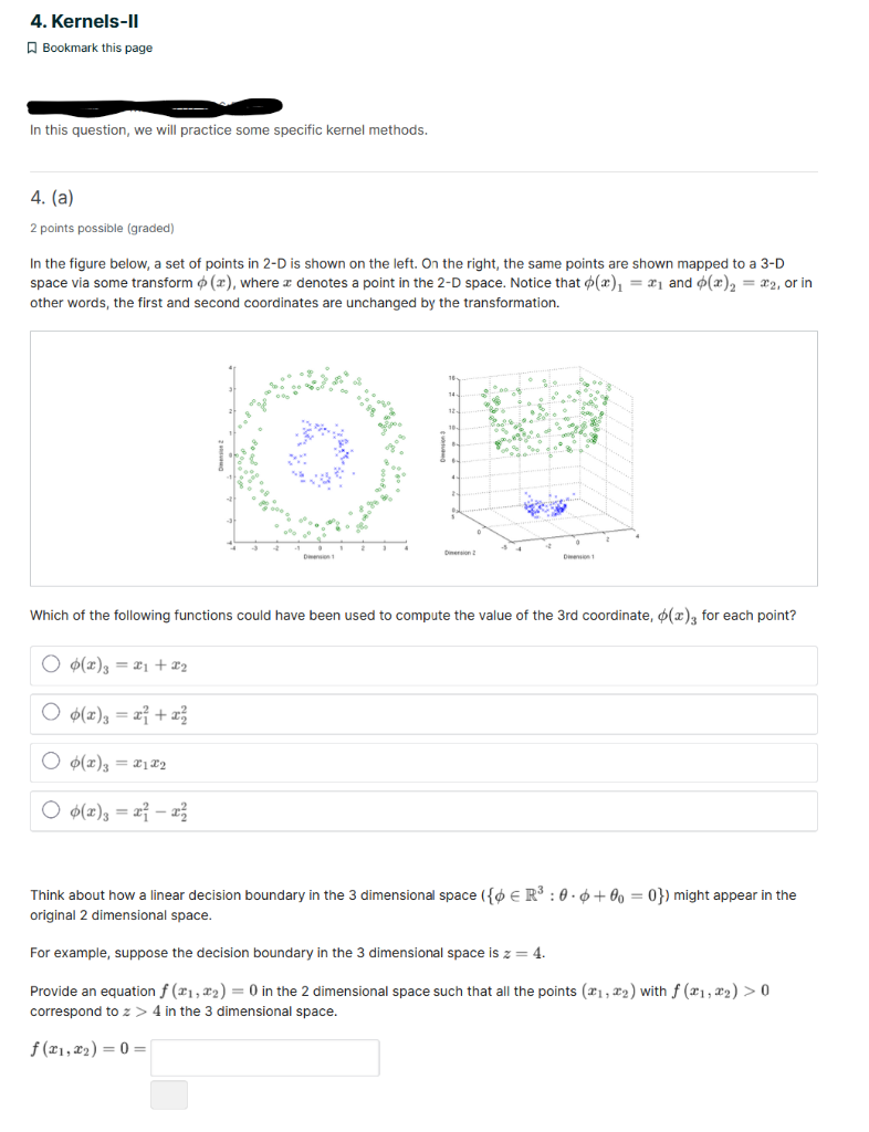Solved 4. Kernels-II D Bookmark this page In this question, | Chegg.com