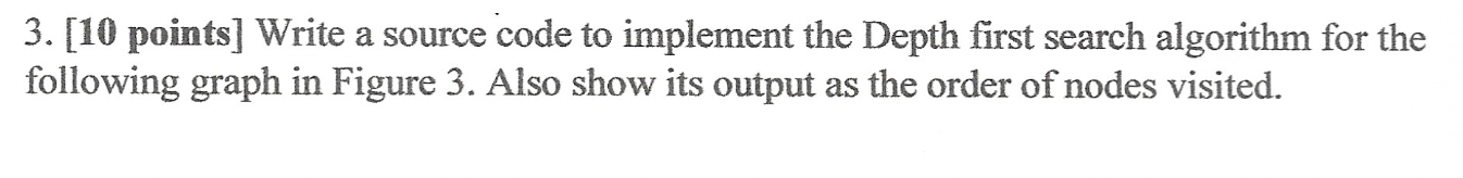 Solved 3. [10 points] Write a source code to implement the | Chegg.com