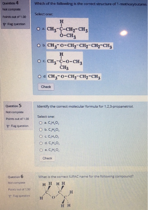Solved Which of the following is the correct structure of | Chegg.com