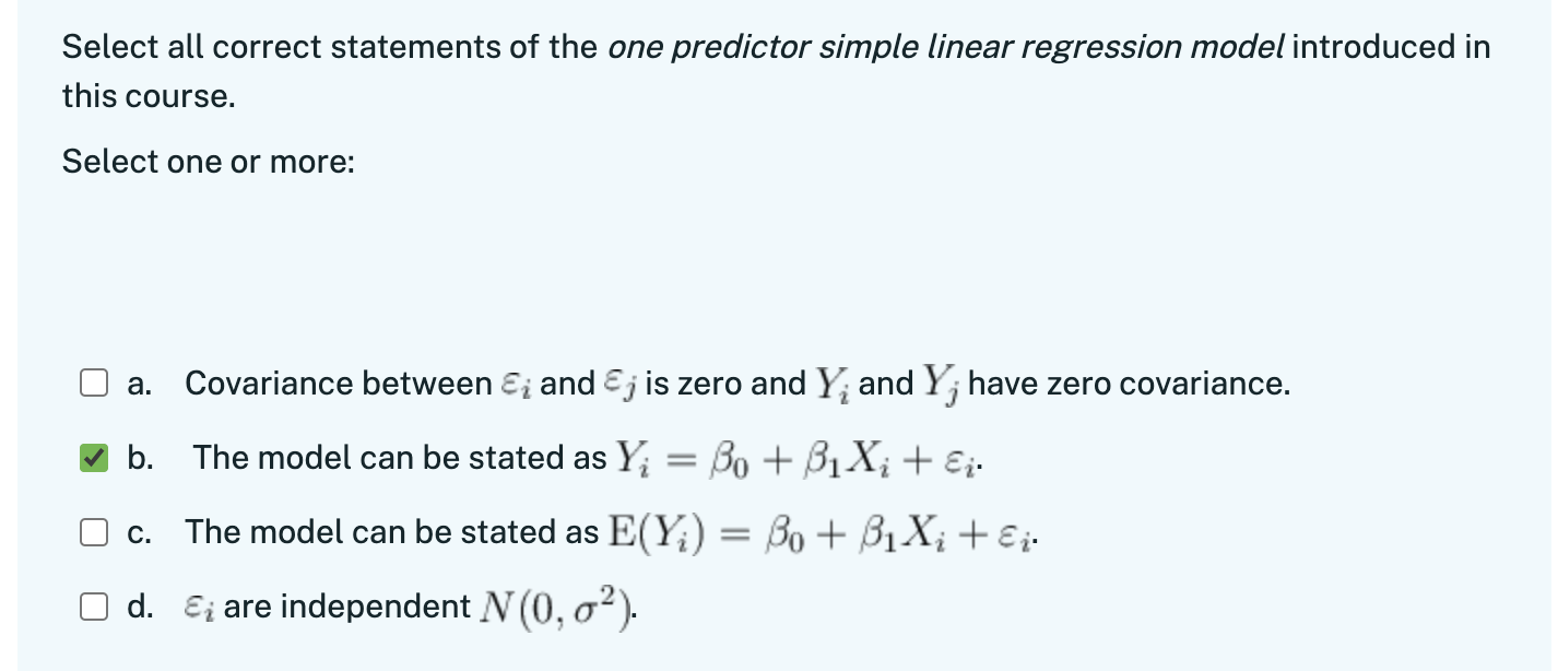 Solved Select all correct statements of the one predictor | Chegg.com