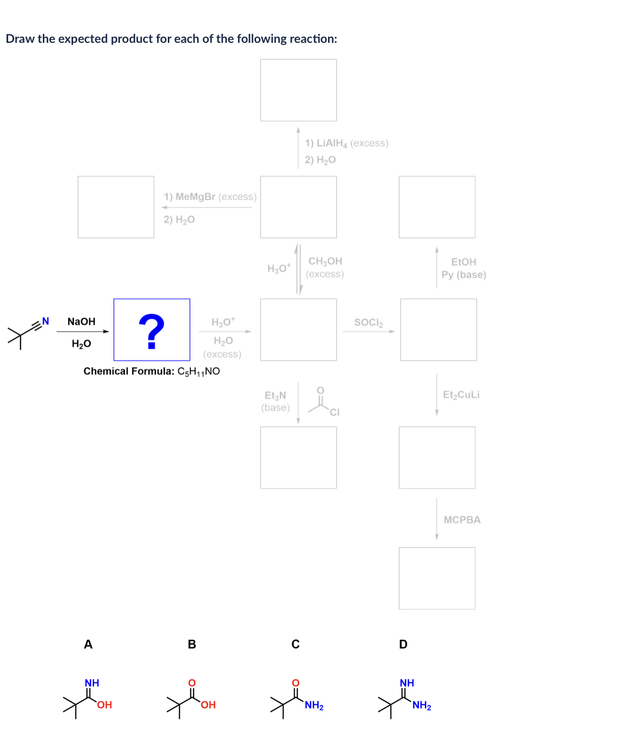 Solved Draw the expected product for each of the following | Chegg.com