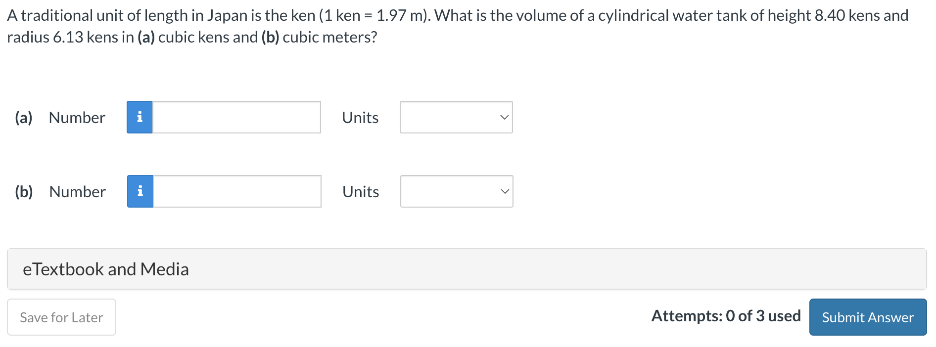 Solved A traditional unit of length in Japan is the ken ( 1 | Chegg.com