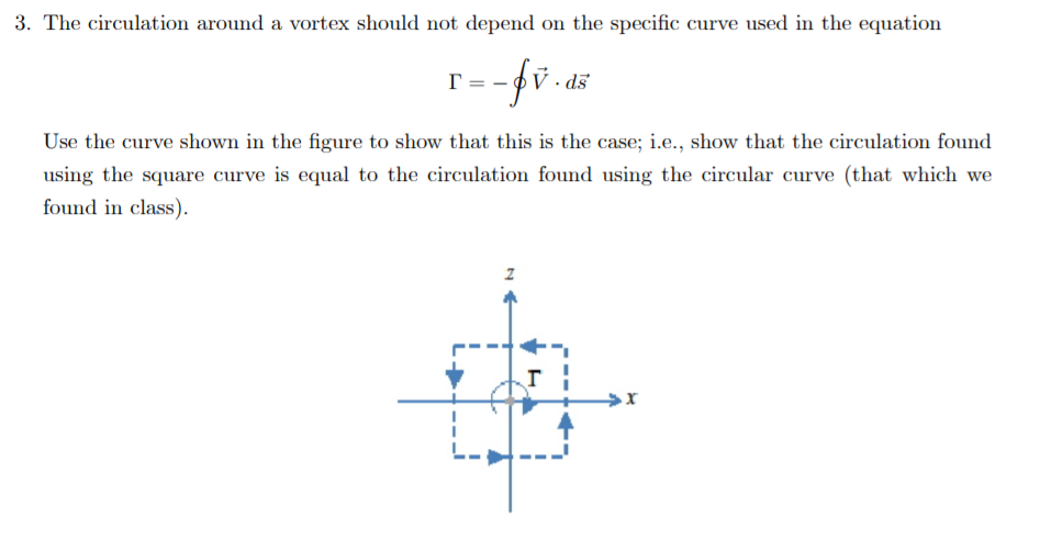 Solved 3. The circulation around a vortex should not depend | Chegg.com