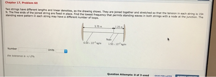 Solved Two strings have different lengths and linear | Chegg.com