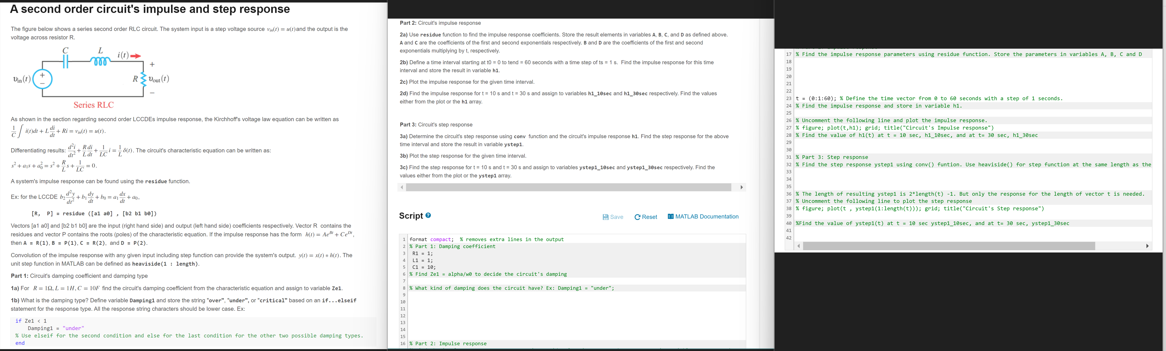 Solved 17 % ﻿Find the impulse response parameters using | Chegg.com