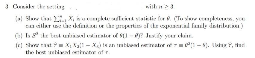 Solved Consider a random sample X1,..., X, from the | Chegg.com