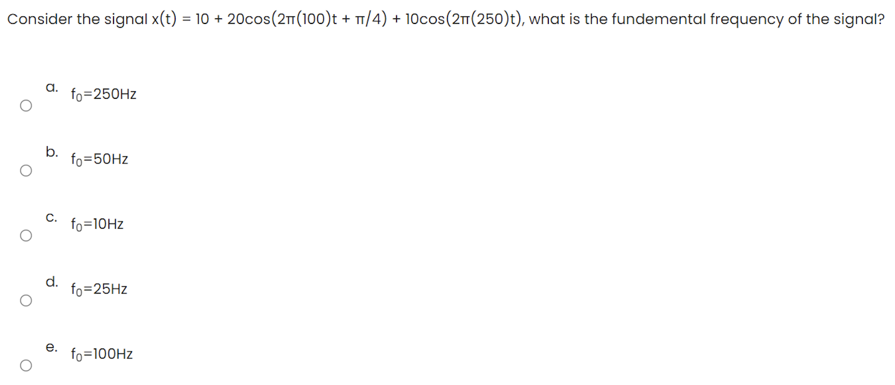 Solved Consider the signal | Chegg.com