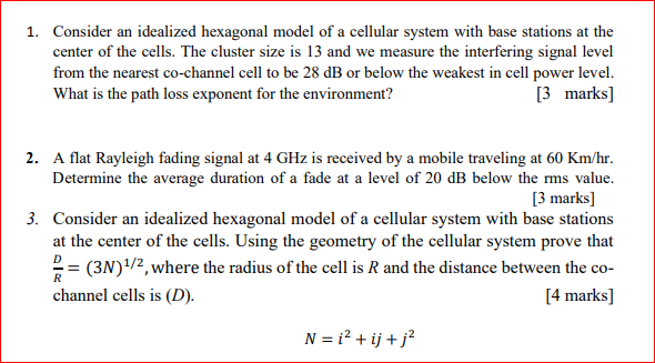 Solved 1. Consider an idealized hexagonal model of a | Chegg.com