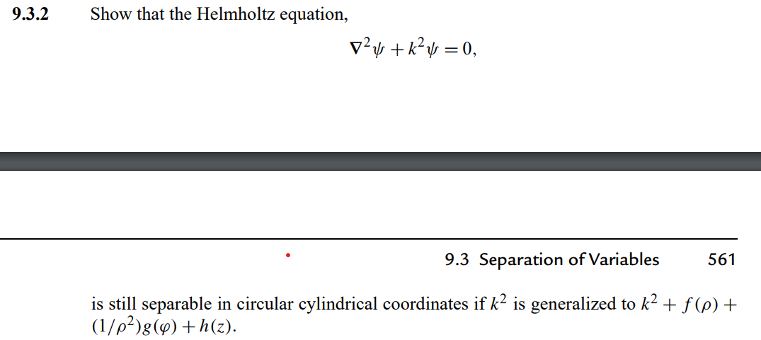 Solved 9.3.2 ﻿Show that the Helmholtz | Chegg.com