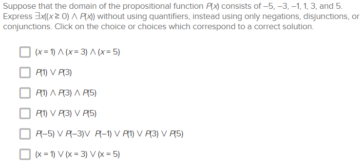 Solved Suppose that the domain of the propositional function | Chegg.com