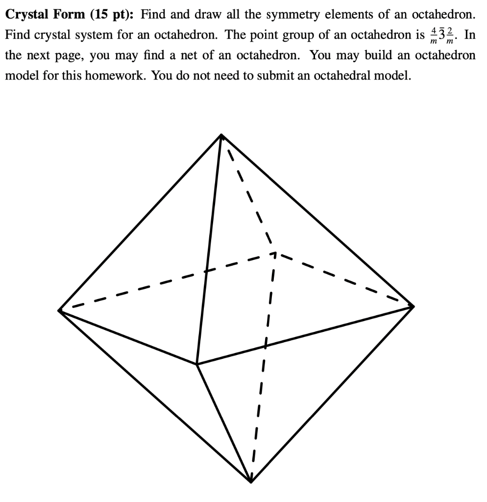 Solved mm Crystal Form (15 pt): Find and draw all the | Chegg.com