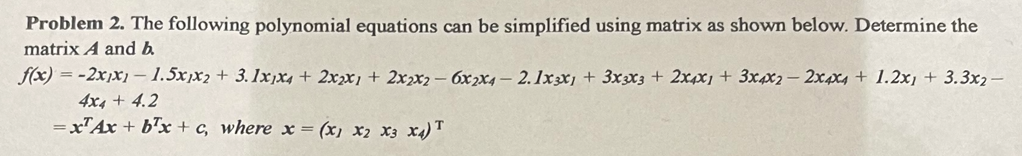 Solved Problem 2. The following polynomial equations can be | Chegg.com