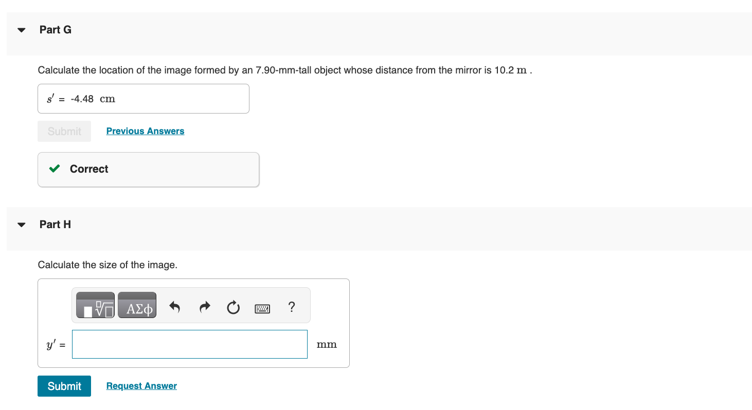 Solved A convex spherical mirror has a radius of curvature | Chegg.com
