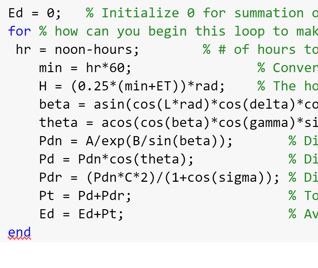Solved How do I get this for loop to cycle through each | Chegg.com