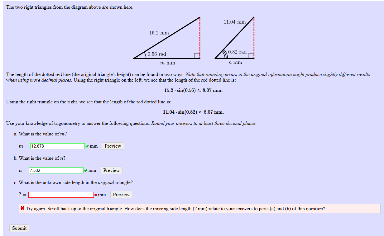 Solved The two right triangles from the diagram above are | Chegg.com