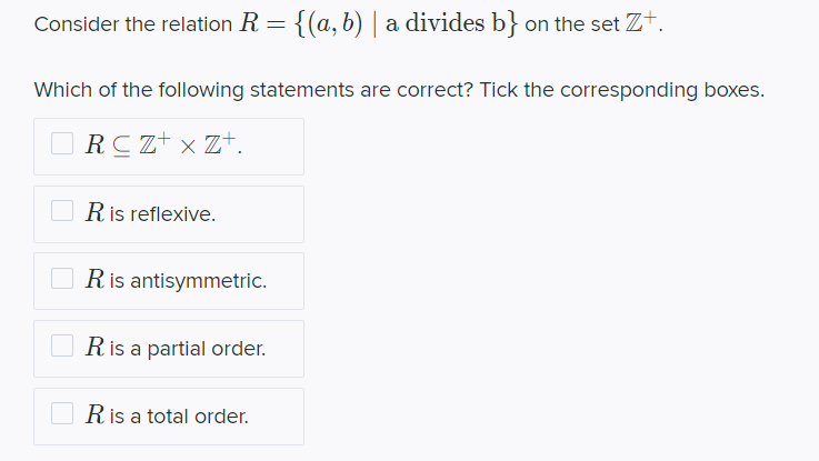 Solved Let R1 and R2 be the following relations on the set | Chegg.com