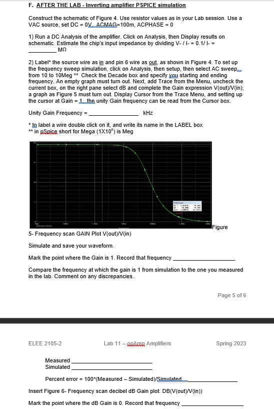 VAC source, set DC=0VACMAG=100 m,ACPHASE=0 1) Run a | Chegg.com