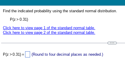 Solved Find the indicated probability using the standard | Chegg.com