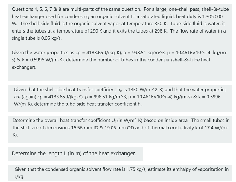 Solved Questions 4,5,6,7&8 are multi-parts of the same | Chegg.com