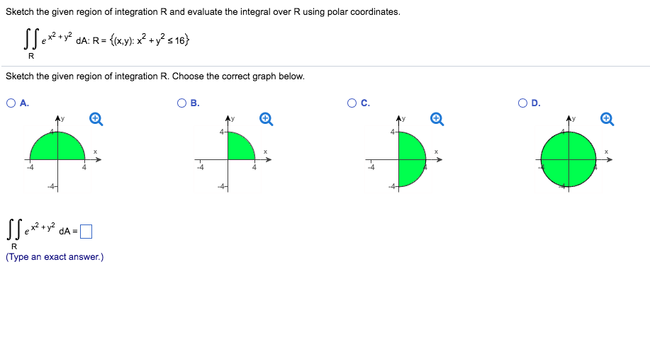 Solved Sketch the given region of integration R and evaluate | Chegg.com