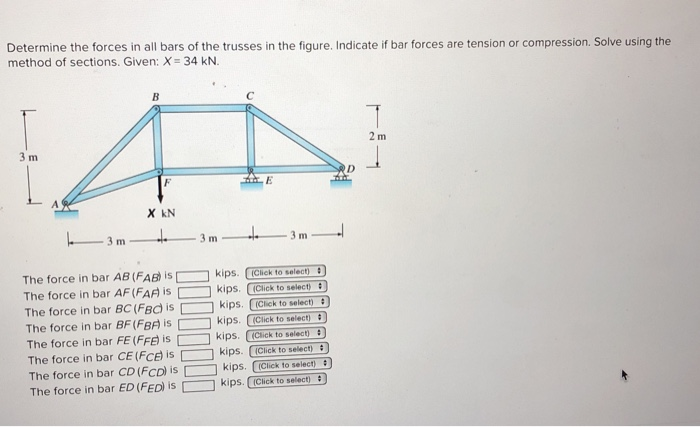 Solved Determine the forces in all bars of the trusses in | Chegg.com