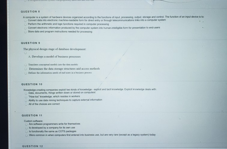 Solved QUESTION 8 A computer is a system of hardware devices | Chegg.com