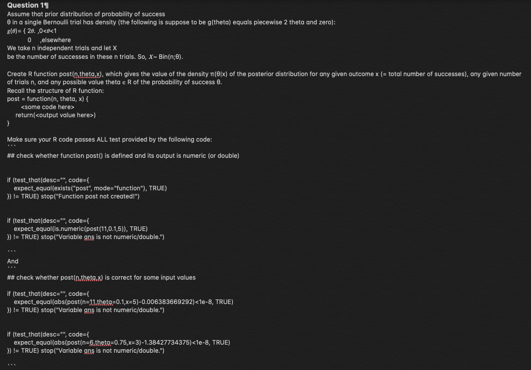 Solved Question 1ףAssume that prior distribution of | Chegg.com