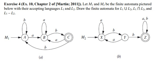 Solved Exercise 4 (Ex. 10, Chapter 2 of Martin; 2011]). Let | Chegg.com