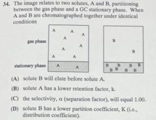 Solved The image relates to two solutes, A and B, | Chegg.com