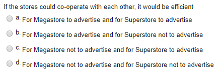 Solved Two discount stores (Megastore and Superstore) are | Chegg.com
