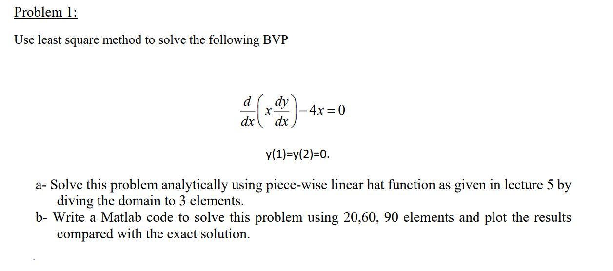 I Want Matlab Codes And Analytic Solutions Down Votes 1577