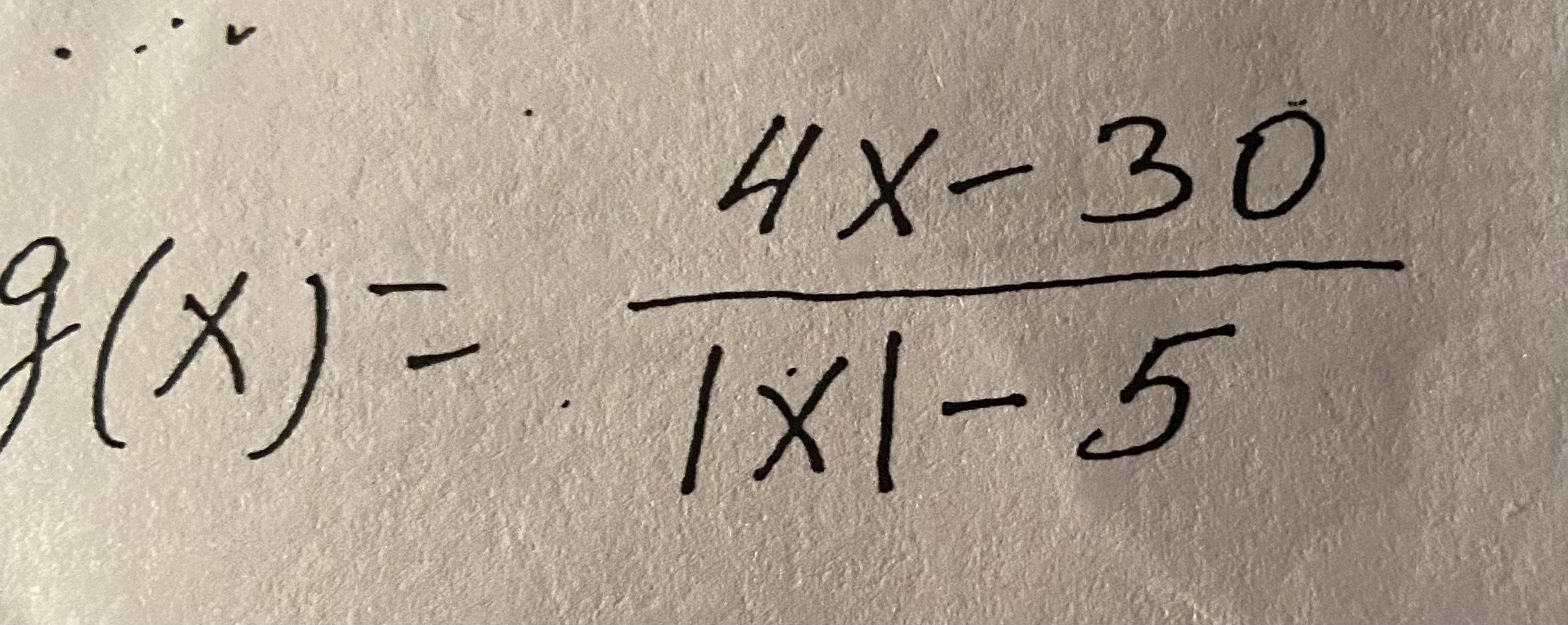 g(x)=∣x∣−54x−30 | Chegg.com