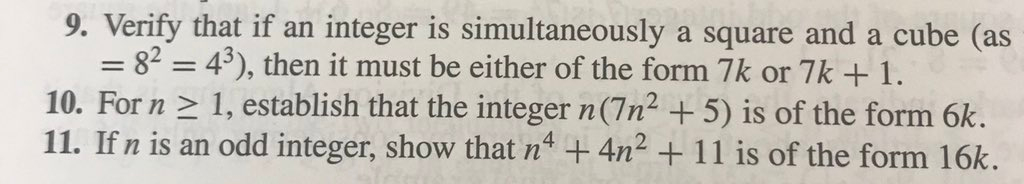 Solved 9. Verify that if an integer is simultaneously a | Chegg.com