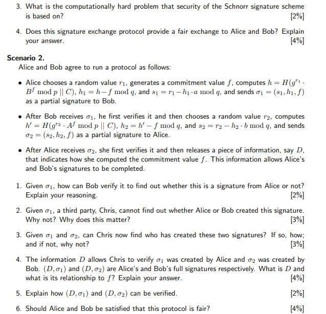 Solved Alice and Bob need to digitally sign a contract C. | Chegg.com