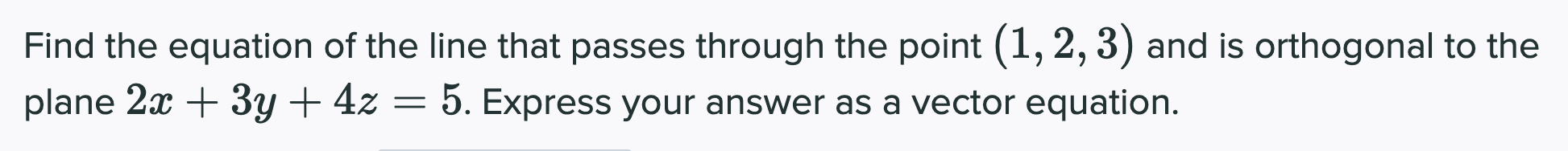 Solved Find the equation of the line that passes through the | Chegg.com