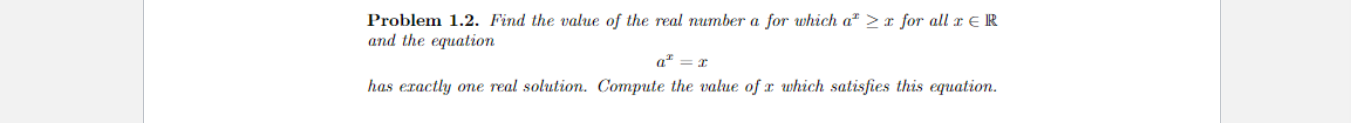 Solved Problem 12 Find The Value Of The Real Number A For 