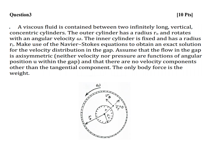 Solved Question3 [10 Pts] A Viscous Fluid Is Contained
