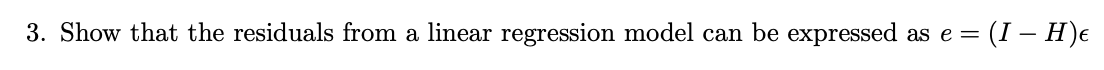 Solved 2. Consider the multiple linear regression model | Chegg.com