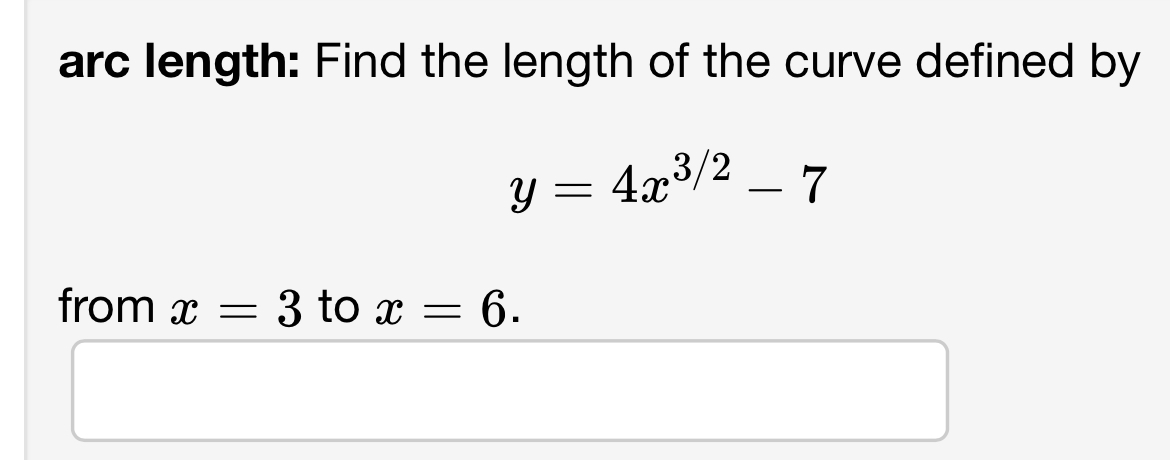 arc length: Find the length of the curve defined by | Chegg.com