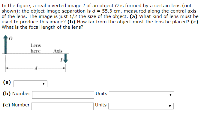 Solved In the figure, a real inverted image I of an object O | Chegg.com