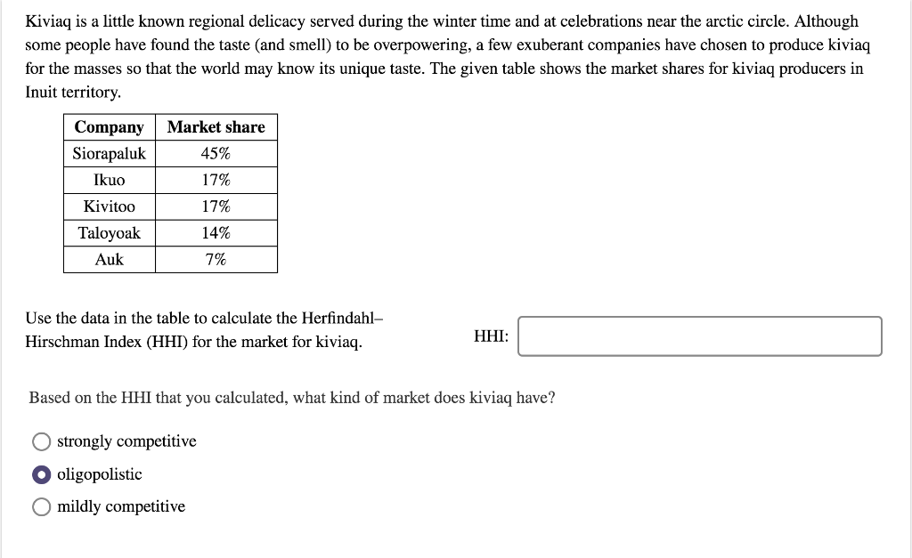 Solved Kiviaq is a little known regional delicacy served | Chegg.com