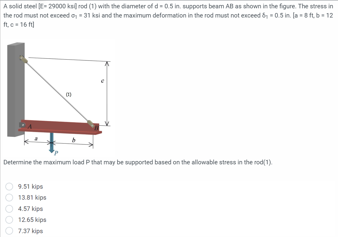 Solved Determine the maximum load P that may be supported | Chegg.com