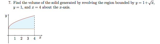 Solved Find the volume of the solid generated by revolving | Chegg.com
