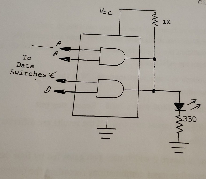 Solved ci MW 1K To Data Switches € CNC C ue and 7409, | Chegg.com