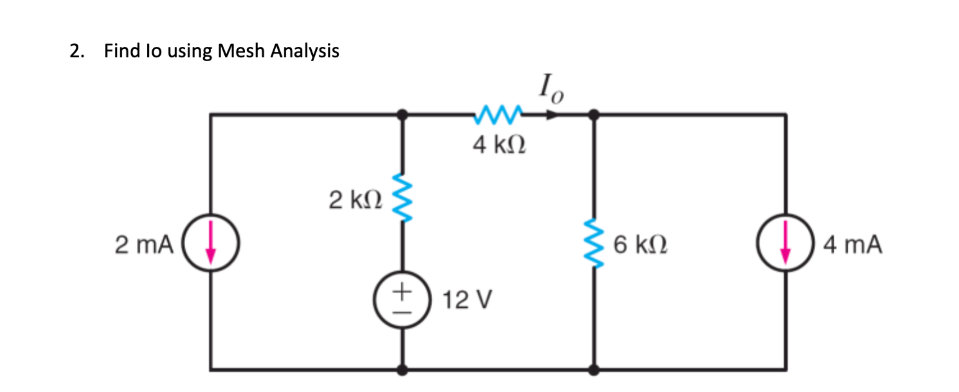 Solved 2 Find Lo Using Mesh Analysis 
