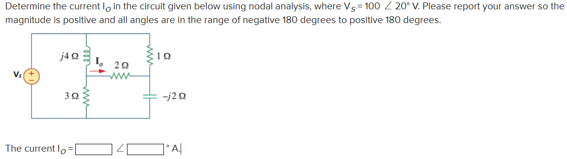 [Solved]: Determine the current I_(O) in the circuit given b
