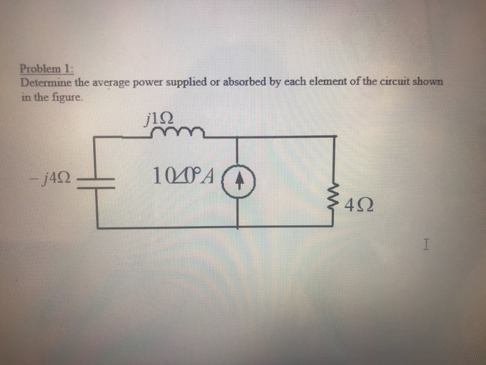 Solved Problem 1: Determine the average power supplied or | Chegg.com