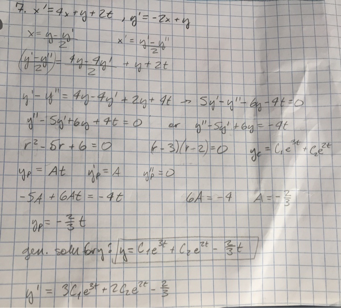 Solved Find the general solution of the linear system. | Chegg.com
