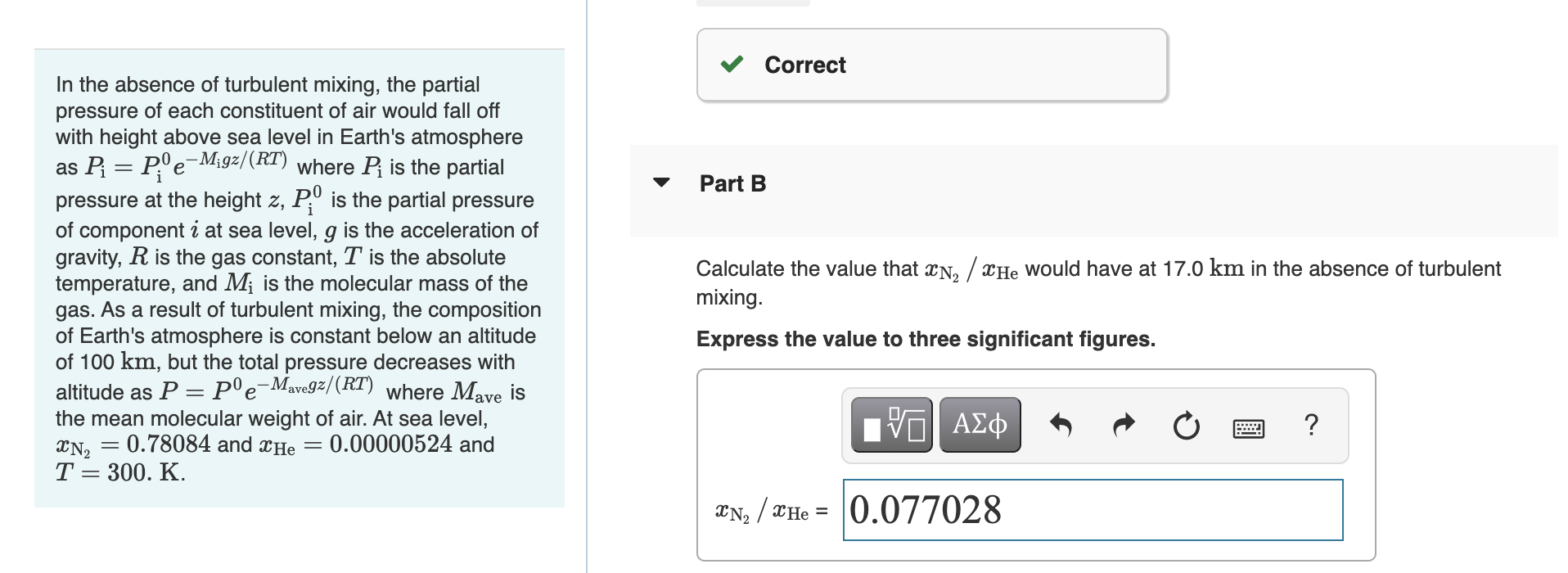 Solved In the absence of turbulent mixing, the partial | Chegg.com